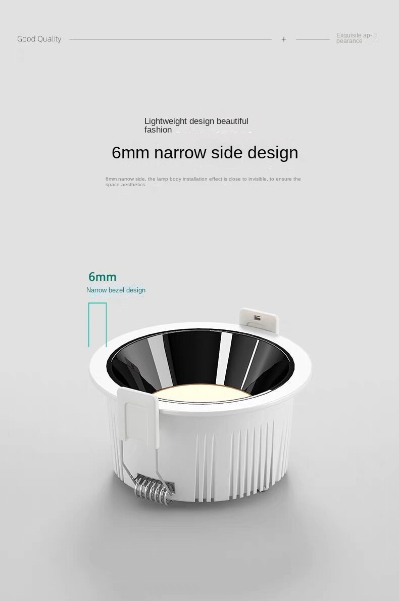 Ultra-thin Led Downlight With Anti-glare Full Spectrum Cob Ceiling ...