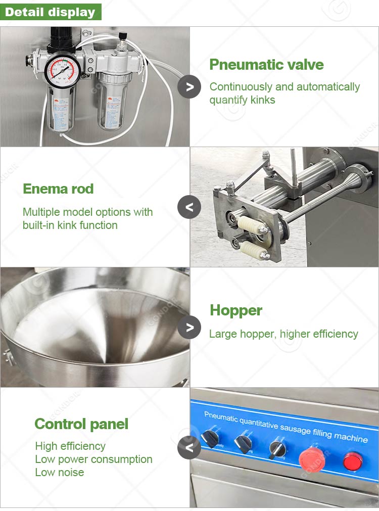 Price Of Pneumatic Sausage Stuffer Machine For Industrial Food ...