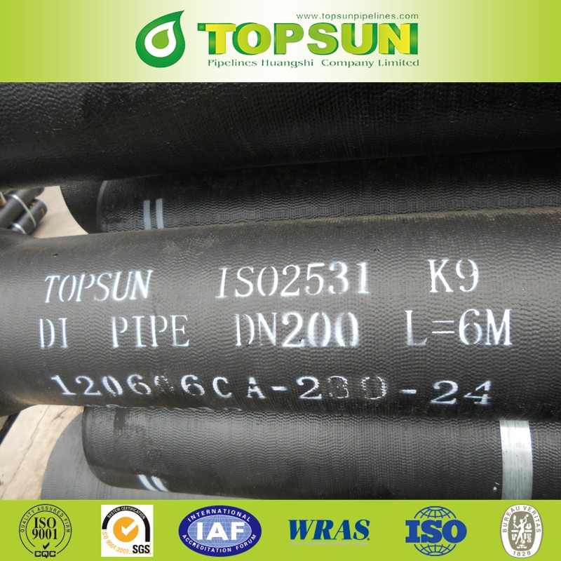Ductile Cast Iron Pipe K9 Tyton 350mm Ductile Iron Pipe Cement Lined ...