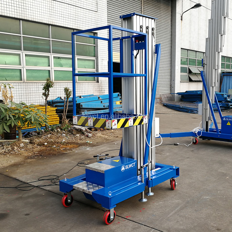 Electric Aerial Work Platform 150kg Single Aluminium Alloy Table Lift ...