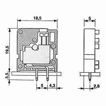 Pcb Screw Terminal Block With Rising Clamp, Large Current And 5.0mm Pin ...