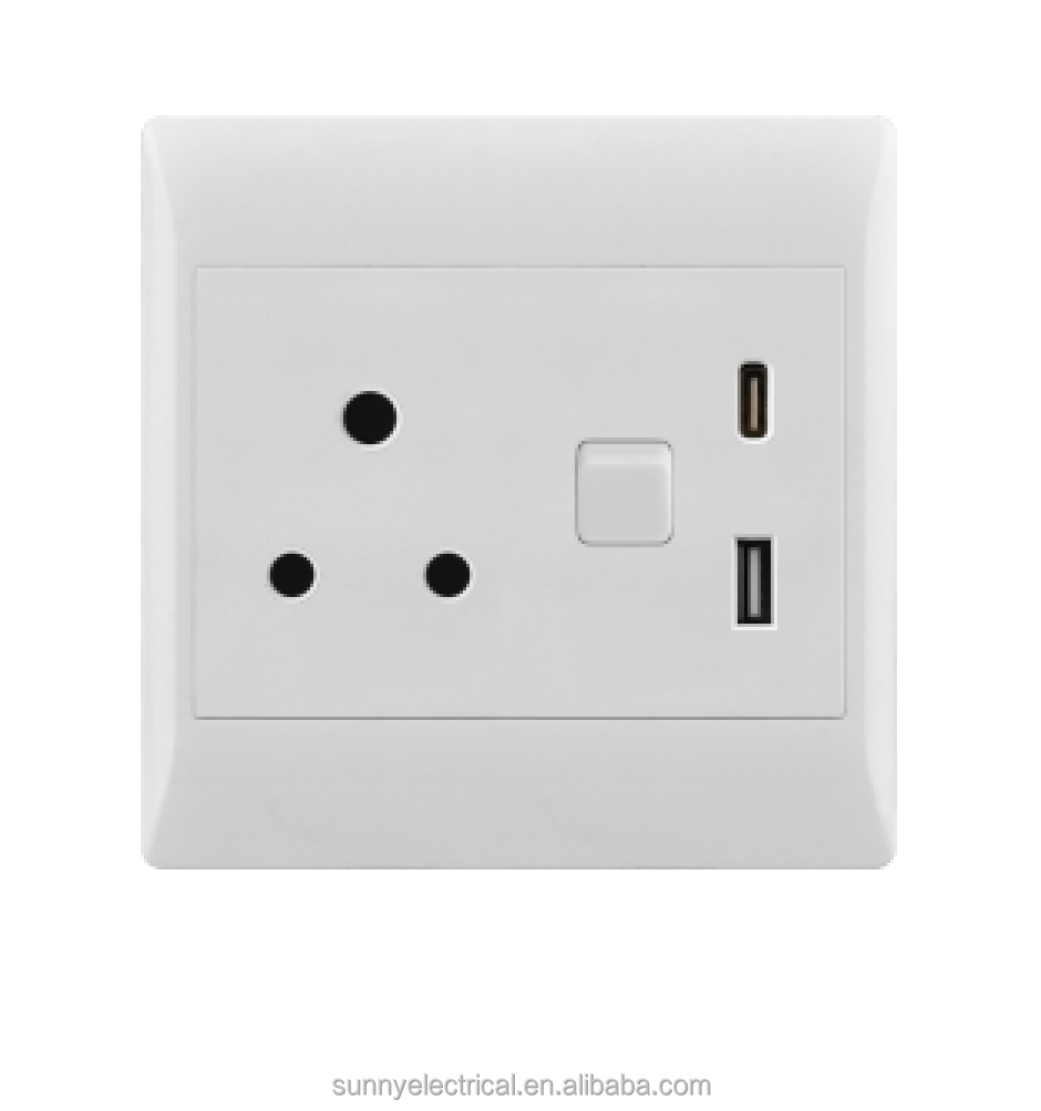 South Africa Standard Electrical Switch Socket 1 Lever 3 Brazil Socket ...