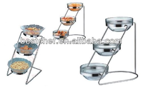 3-tiers Stainless Steel Buffet Ladder Dessert Stand, High Quality 3 ...