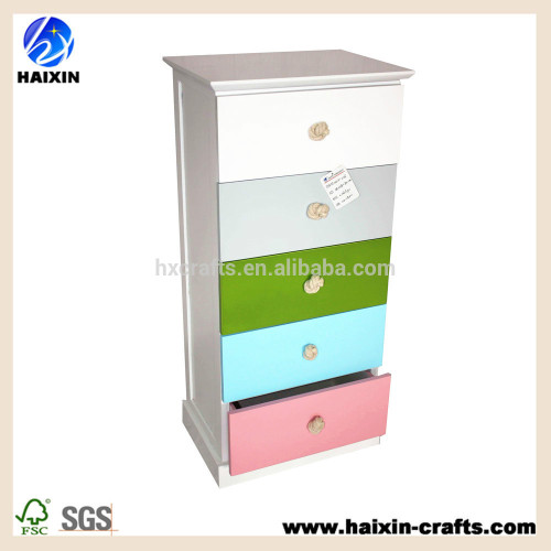 5 Colorful Drawers Wooden Living Room Furniture, High Quality 5 ...