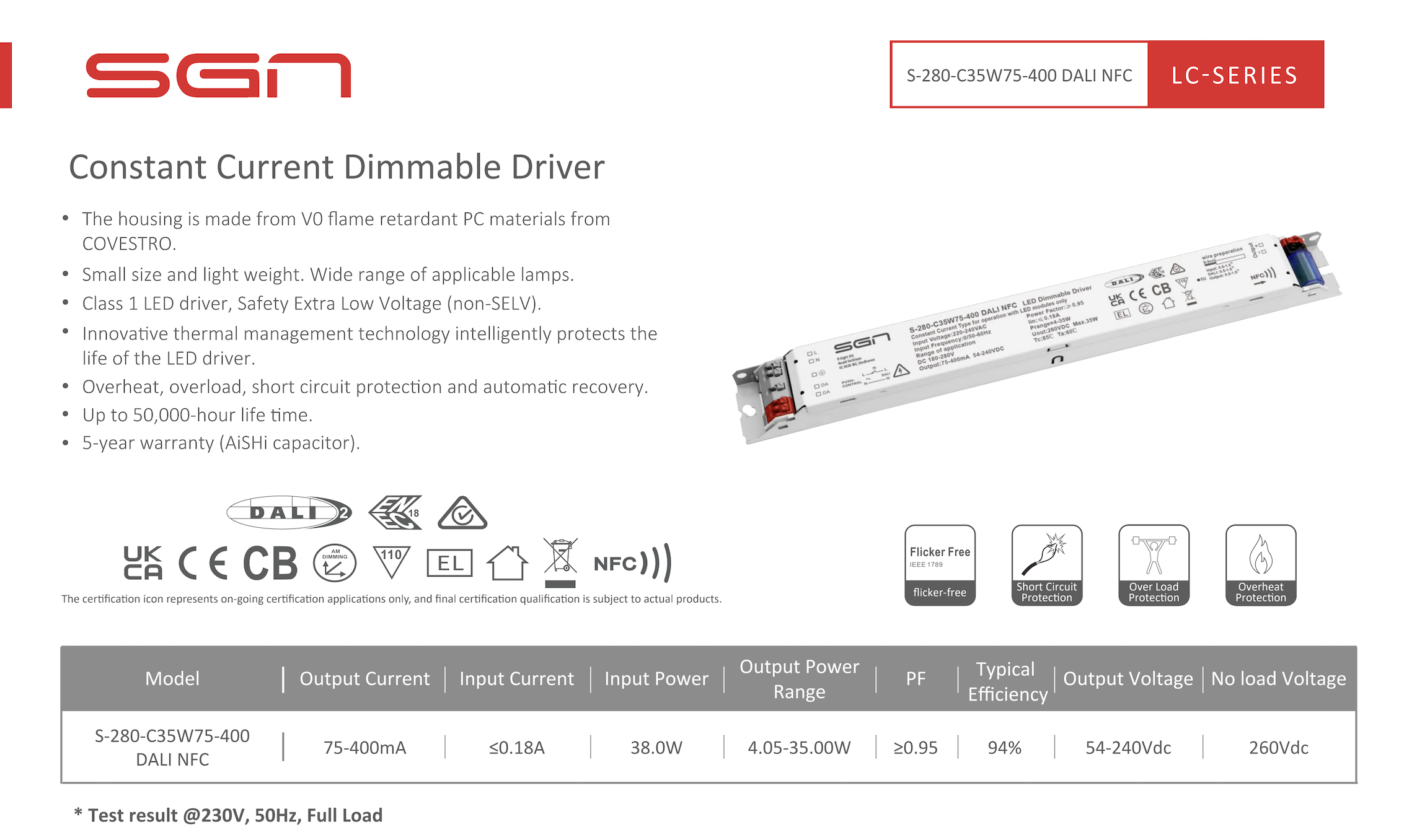 Dimmable Linear Led Driver 35w Dali Nfc, High Quality Dimmable Linear ...