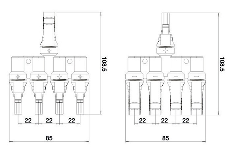 Ac/dc Solar Branch Connectors Mffff Fmmmm Ip65, High Quality Ac/dc ...