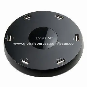 6-port Usb Charger, Charge 6 Devices Simultaneously, Smart Shape Design ...