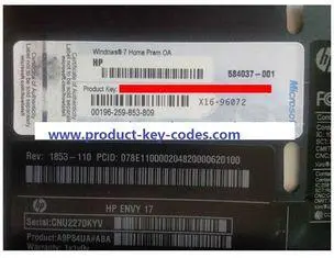 Pro Hp Windows Product Key Sticker For Windows 7 Profession, High ...