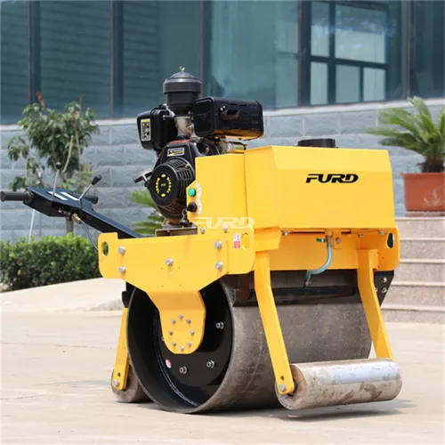 0.5 Ton Double Smooth Wheel Pneumatic Hydraulic Vibrating Tandem Mini ...