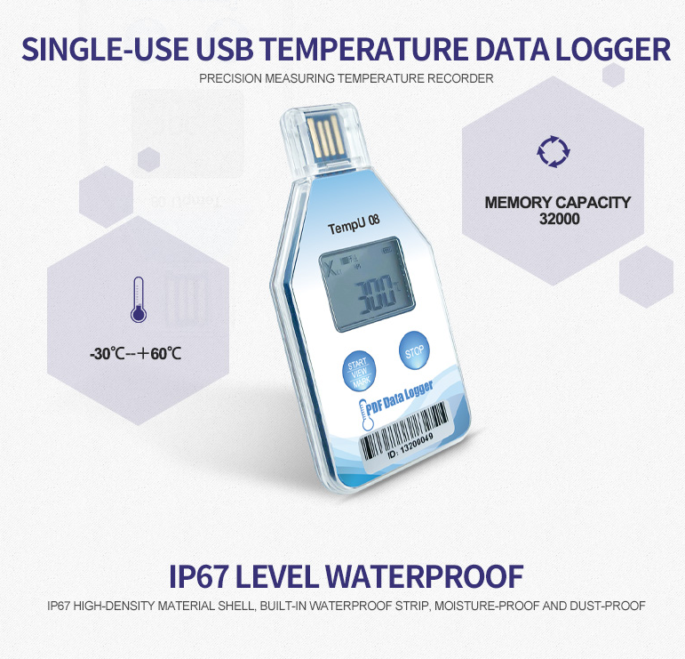 Tempu08 Single Use Usb Temperature Data Loggers, High Quality Tempu08 Single Use Usb Temperature ...