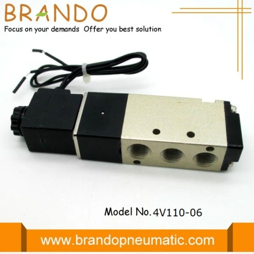 5/2 Way 4V110-06 1/8" Pneumatic Solenoid Valve China Manufacturers ...