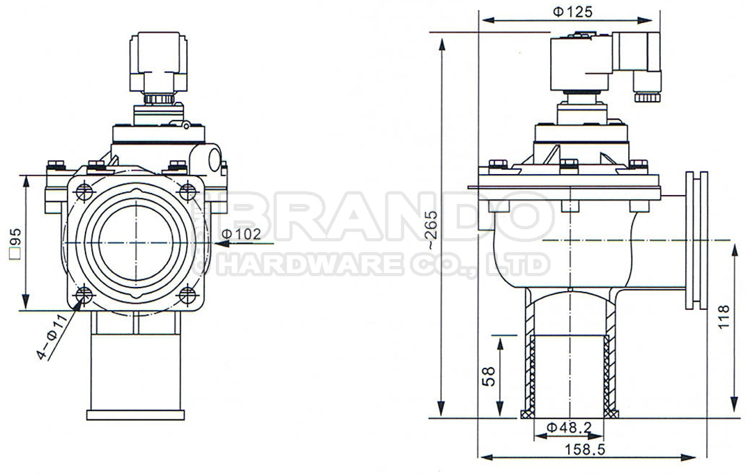 CAC45FS Goyen Type Pulse Jet Valve 24VDC 220VAC China Manufacturers ...