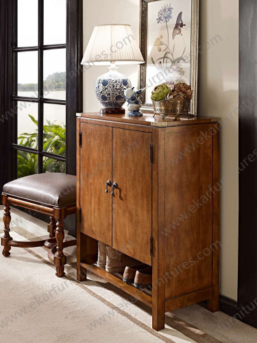 Solid Wood Living Room Furniture Half Moon Console Cabinet, High ...