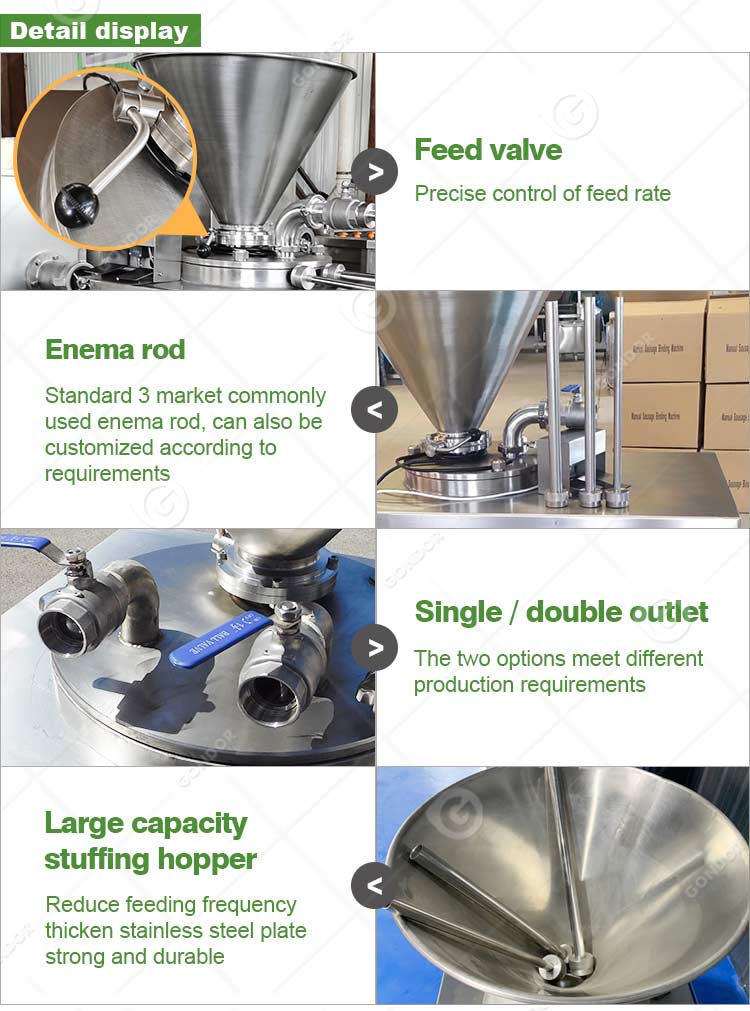 Vertical Automatic Big Chicken Commercial Hydraulic Meat Sausage Filler ...