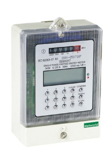 Single Phase Static Prepaid Energy Meter Series, High Quality Single ...