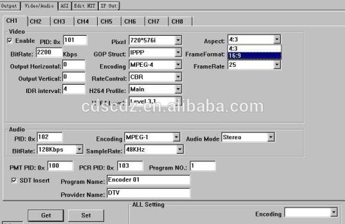 8in1 Av Encoder Sd Mpeg-2 H.264 Encoder(8av+1asi In,asi+ip Spts Mpts Out), High Quality 8in1 Av ...