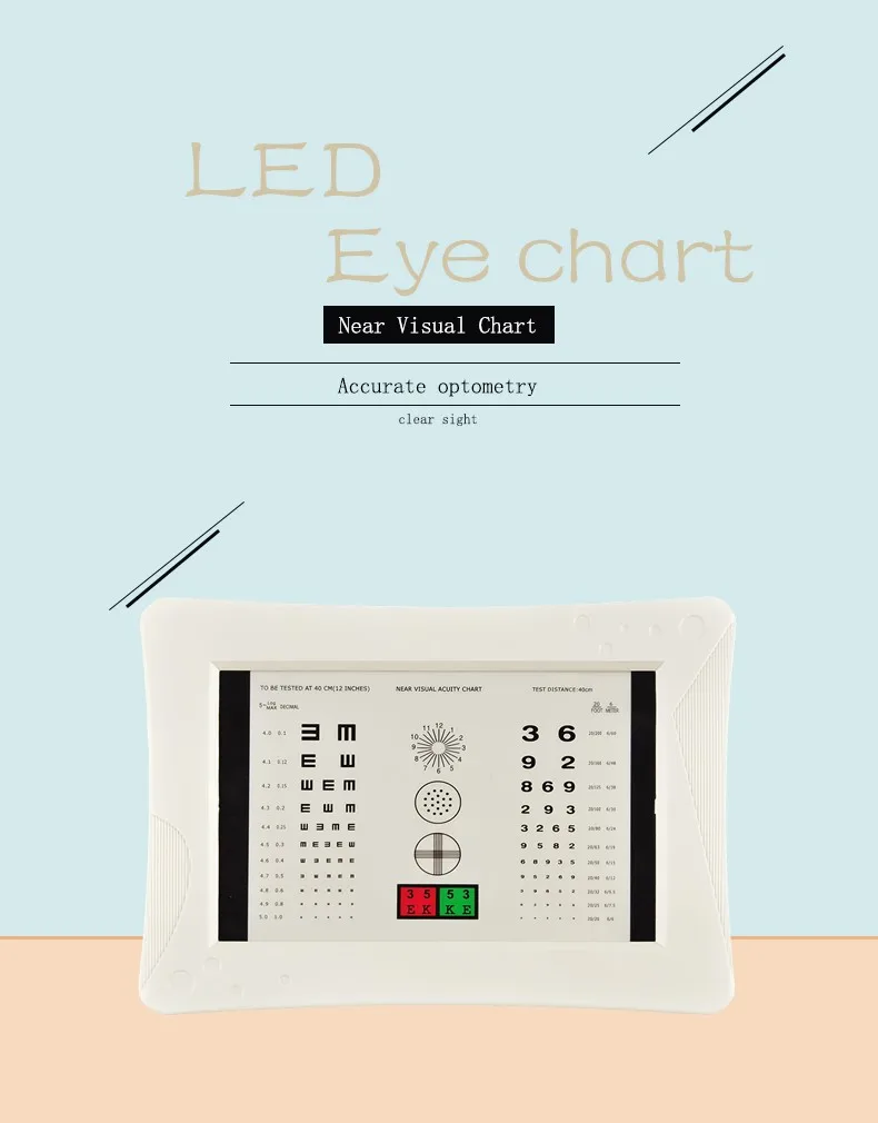 Led Lit Near Vision Chart Nv-23c For Optical Equipment, High Quality ...