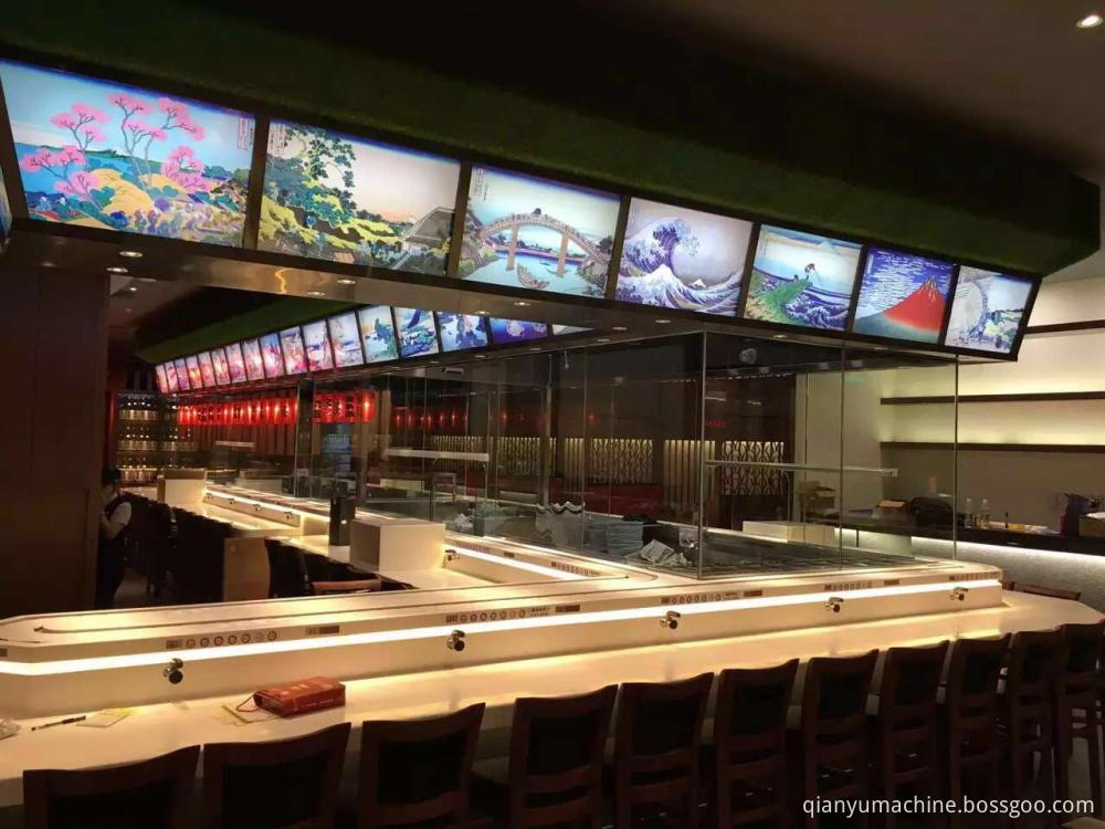 Fleksibel Layout Rotary Sushi Conveyor Belt, kualitas tinggi Fleksibel ...