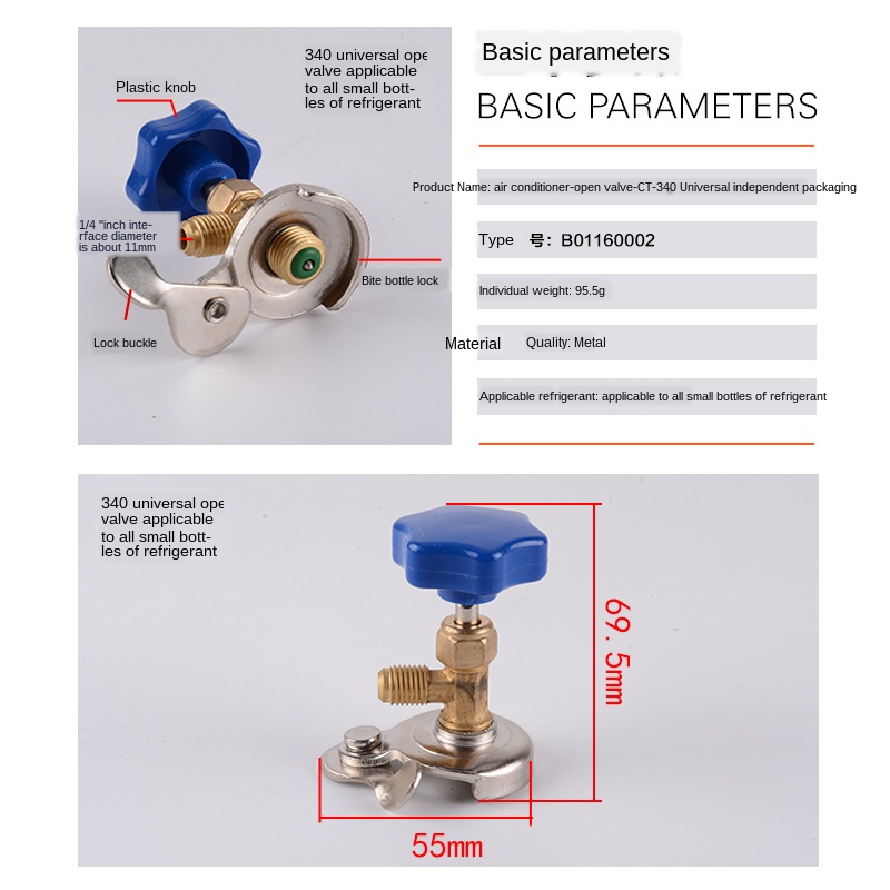 Air Conditioning Liquid Filling Safety Valve R12 R22 R134a R600a ...