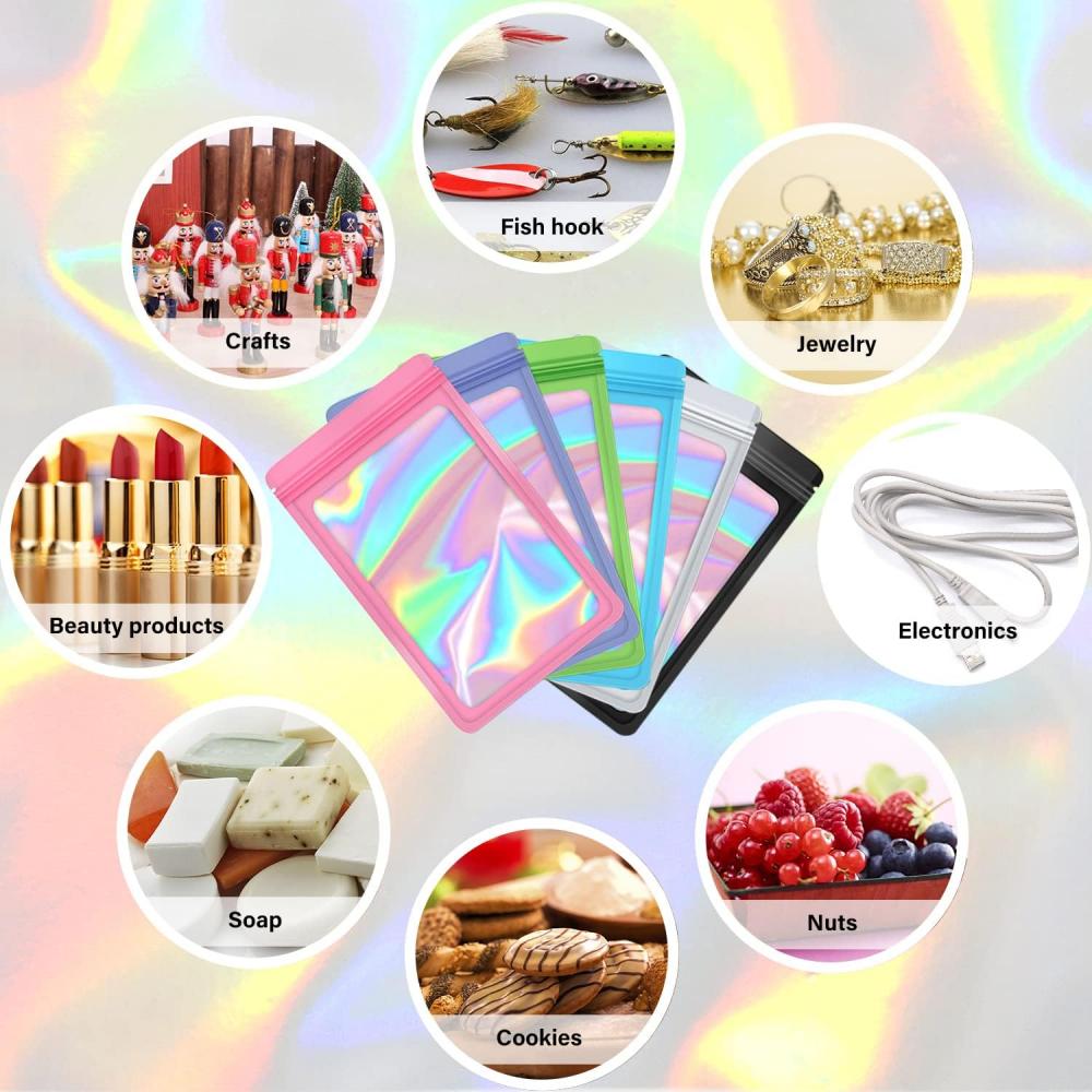 명확한 창 홀로그램 포장 백이있는 Mylar 백 의 고품질 명확한 창 홀로그램 포장 백이있는 Mylar 백