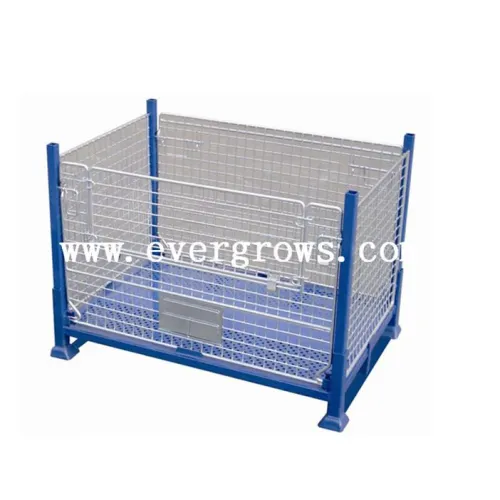 Warehouse Steel Wire Mesh Metal Stillages And Post Pallets, High ...