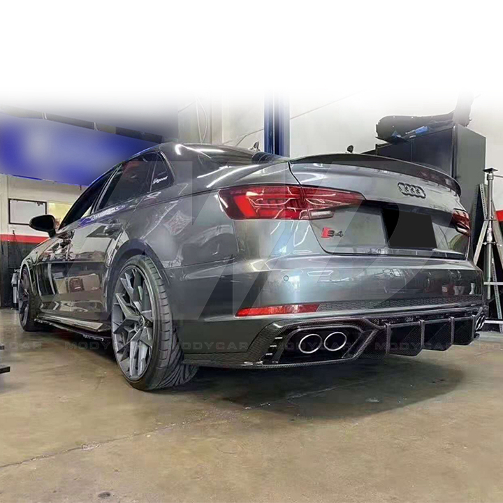 Modycar Style Dry Carbon Fiber Rear Diffuser For 2019-2020 Audi A4/s4 ...