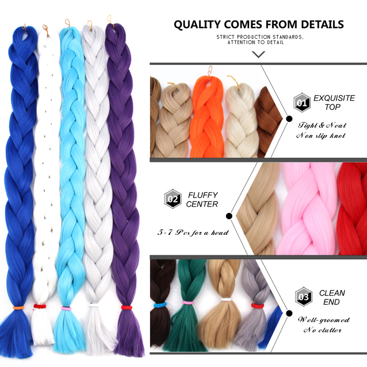 Alileader Rainbow Jumbo Braid Synthetic Hair Extensions For Wholesale ...