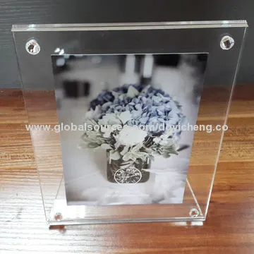 L-shaped Acrylic Photo Frame With 4pcs Magnet, High Quality L-shaped ...