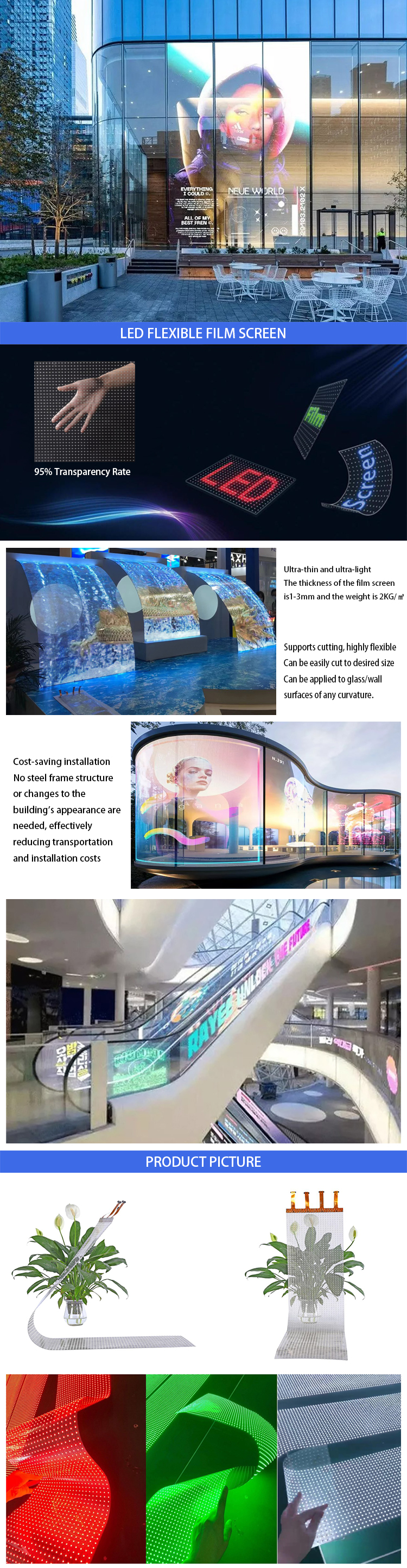 Flexible Pixel Rgb Led Matrix Display Panel - Cut To Any Size ...