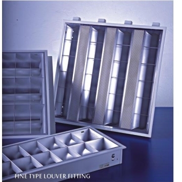 T8 Fluorescent Louver Fitting , Office Grille Light,surfaced Recessed ...