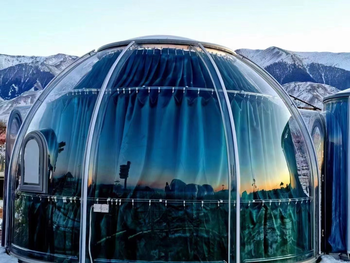 Pc Polycarbonate Geodesic Dome Tent House: Intelligent Rotating Star ...