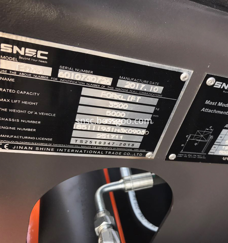 Snsc Forklift 3.5t Montacargas ขาย คุณภาพสูง Snsc Forklift 3.5t ...