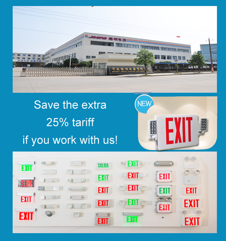 6 Inch Culus Approved Exit Signs-salida Model For Jee Series With Green ...