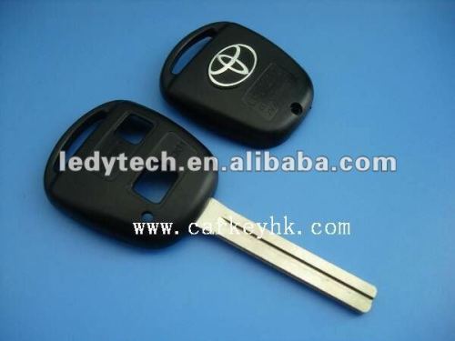 Toyota 2 Button Remote Key Blank Toy40 Long Blade White Logo, High ...