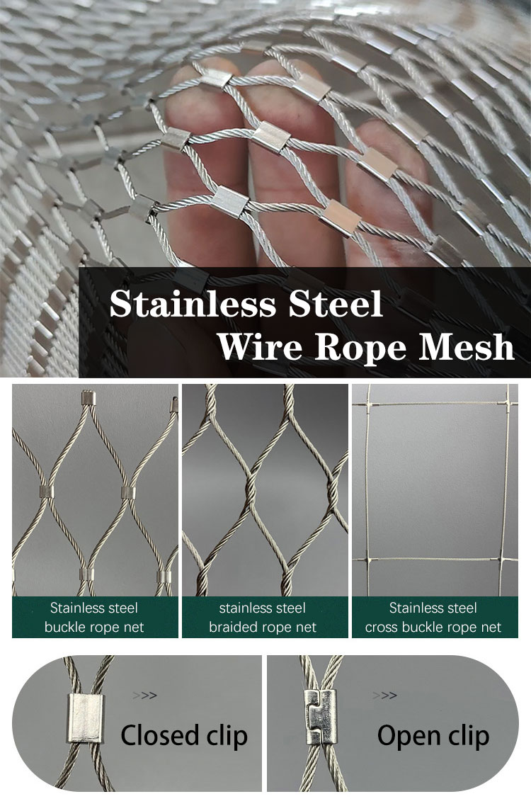 Zoo Aviary Netting - Flexible Stainless Steel Wire Rope Mesh Fence ...