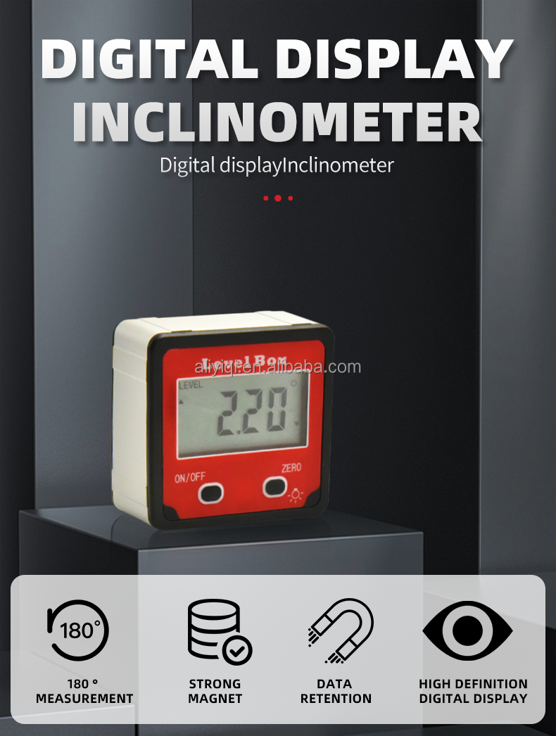 Industrial Digital Protractor Inclinometer Angle Finder With Magnetic ...