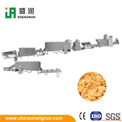Puffed Corn Flakes Breakfast Cereal Extrusion Production Line, High ...
