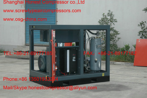 Variable Flow And Speed Air Compressor Machine 11kw 15hp Screw Type Low Noise Compressor, High ...