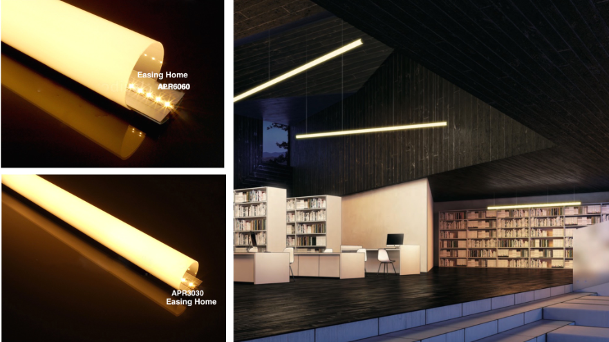 Suspended Round 60mm Led Aluminium Profile For 270 Degree Lighting ...