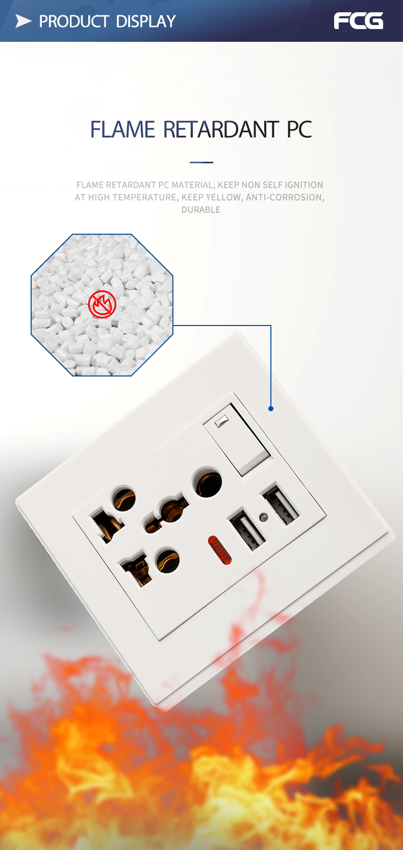 Nepal Luxury Design 1 Gang 6 Pin Multi Function Wall Power Switch ...