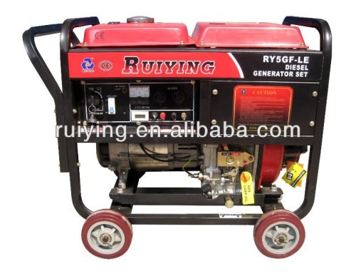 Avr Diesel Generator 5kw With 4 Inch Wheels, High Quality Avr Diesel ...