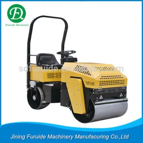 Steel Wheel 1 Ton Compactor Vibratory Roller With Hydraulic Steering ...