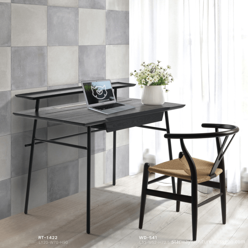 Office Study Desk Metal Wood Laptop Computer Table, High Quality Office ...
