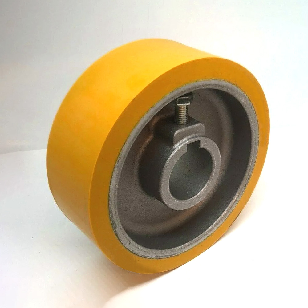 Premium Rubber Feeding Roller Wheel Polyurethane on Heavy Duty Caster ...