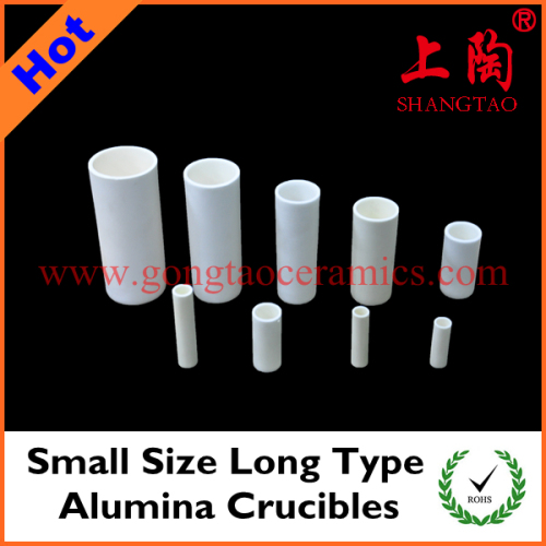 Small Size Long Type Alumina Crucibles, High Quality Small Size Long ...