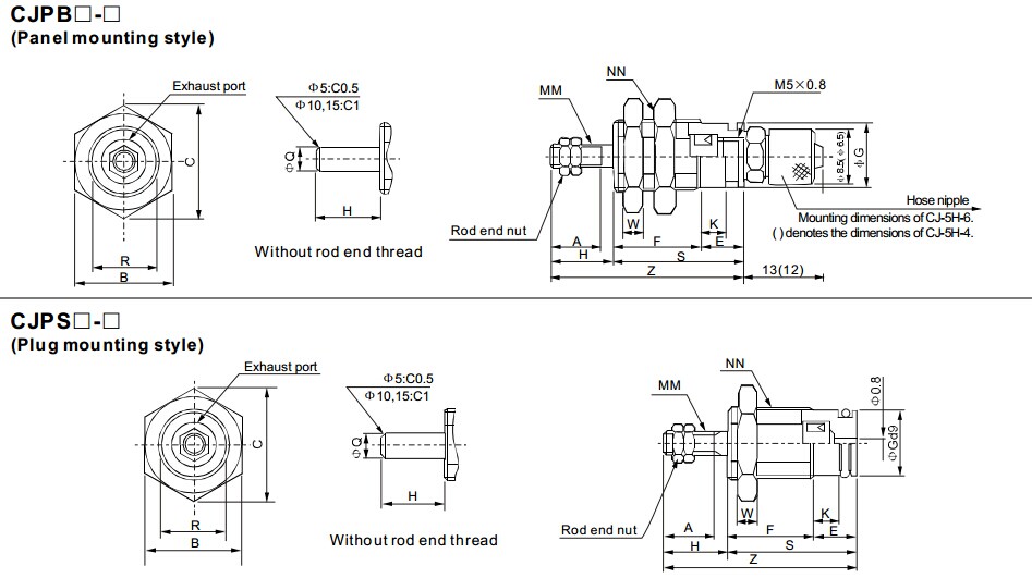 Smc Type Cjp Series Single Acting Pneumatic Pin Cylinders, High Quality ...