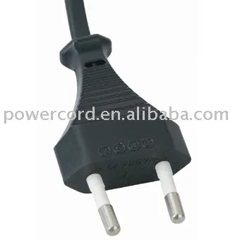 European Standard Power Cords With Two Pin Plug, High Quality European ...