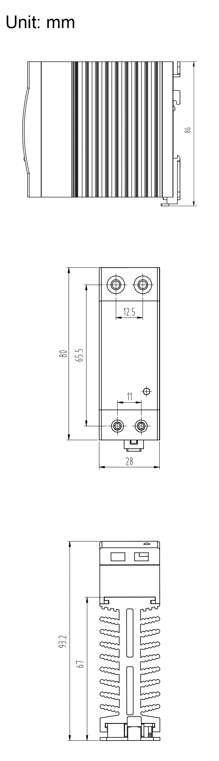 35mm Din Rail Mounting 40a Solid State Relay, High Quality 35mm Din ...