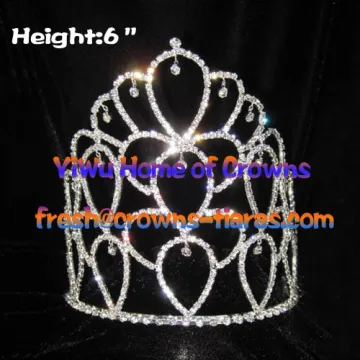 6inch Heart Shaped Rhinestone Pageant Crowns, High Quality 6inch Heart ...