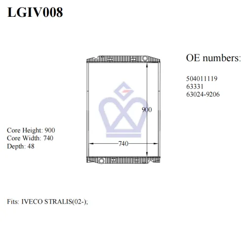 Iveco Truck Radiator, 504011119, 63331, 63024, 9206, Lgiv008, High ...